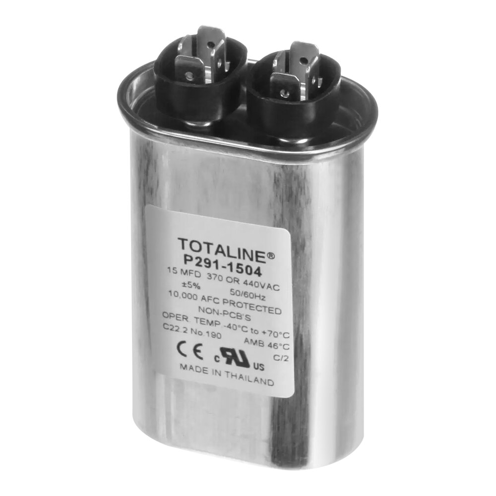 Carrier P291-1504 440V Single Oval Run Capacitor, 15 Mfd