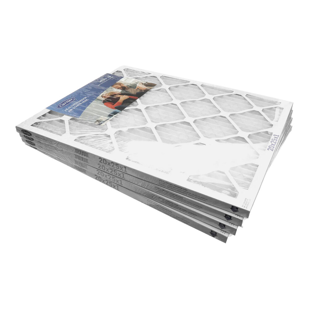 Carrier 20X25X1-M13-C-P4 Merv 13 1" Air Filter, 20"X25"X1" - 4/Pack