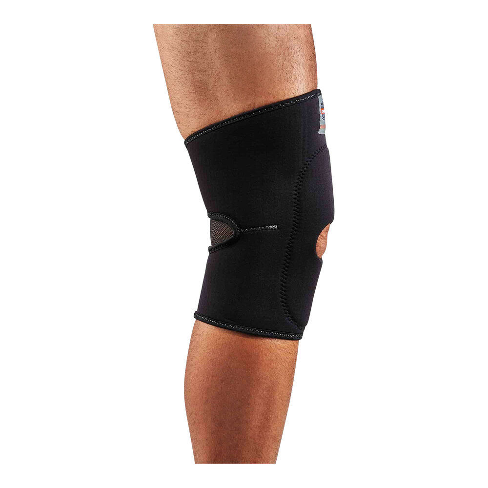 Ergodyne ProFlex 615 Black Neoprene Knee Compression Sleeve with Open ...