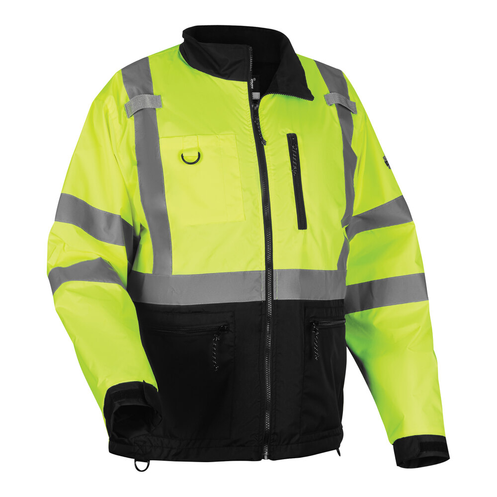 Ergodyne GloWear 8351 Type R Class 3 Hi-Vis Lime Water-Resistant ...