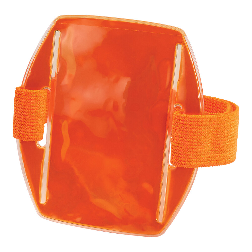 Ergodyne Squids 3386 Orange Vinyl Arm Band ID / Badge Holder