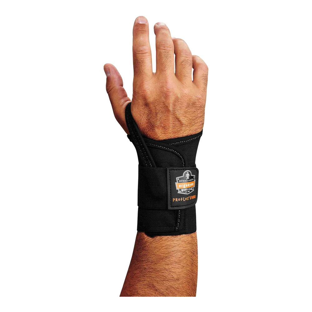 Ergodyne ProFlex 4000 Black Single Strap Right Wrist Support 70006 - Large