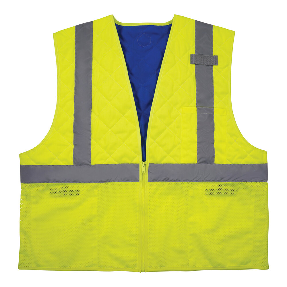 Ergodyne Chill-Its 6668 Type R Class 2 Hi-Vis Lime Safety Cooling Vest ...