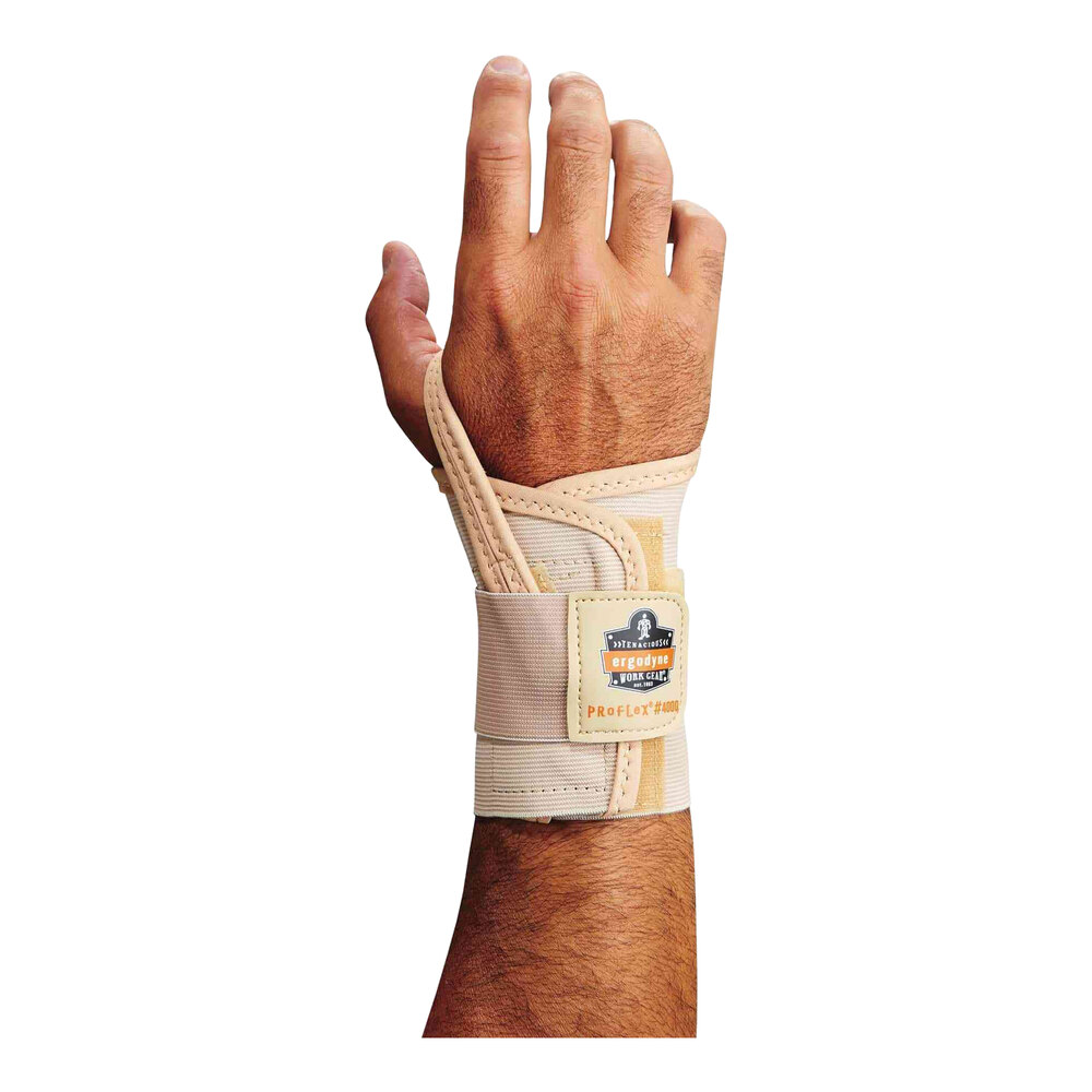 Ergodyne ProFlex 4000 Tan Single Strap Left Wrist Support 70114 - Medium
