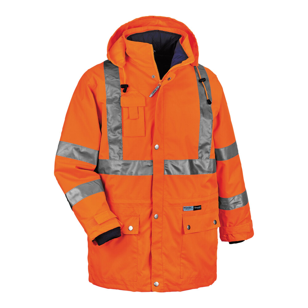 Ergodyne GloWear 8385 Type R Class 2 / Class 3 Hi-Vis Orange 4-in-1 ...