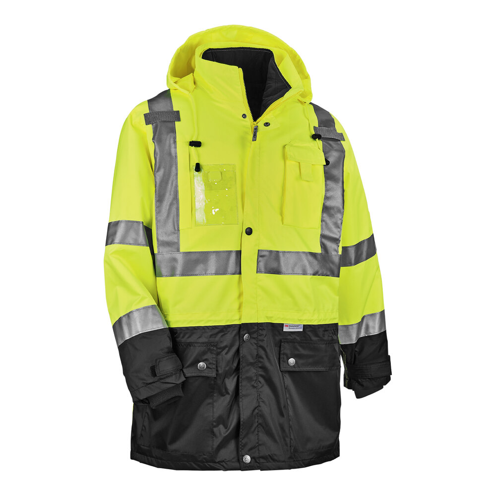 Ergodyne GloWear 8388 Type R Class 2 / Class 3 Hi-Vis Lime 4-in-1 ...