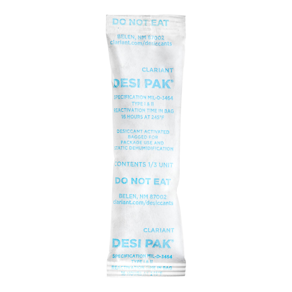 Clariant Desi Pak 1/3 Unit (11 Gram) Desiccant Bentonite Clay Packet ...