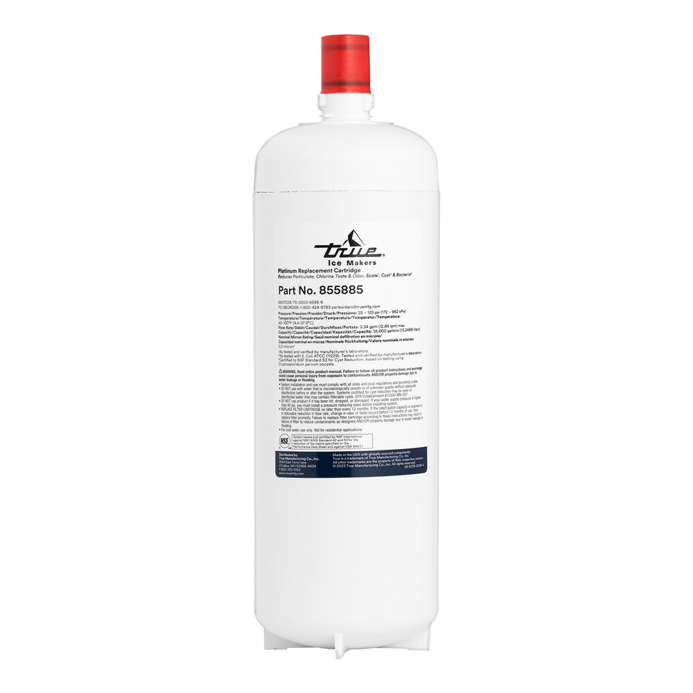 True Ice 855885 Platinum Filter Cartridge - .2 Micron Rating and 3.34 GPM