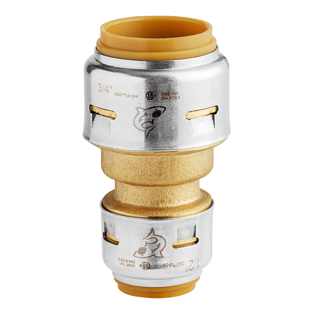 SharkBite Max™ UR058 3/4" x 1/2" Brass Push-To-Connect Reducing Coupling