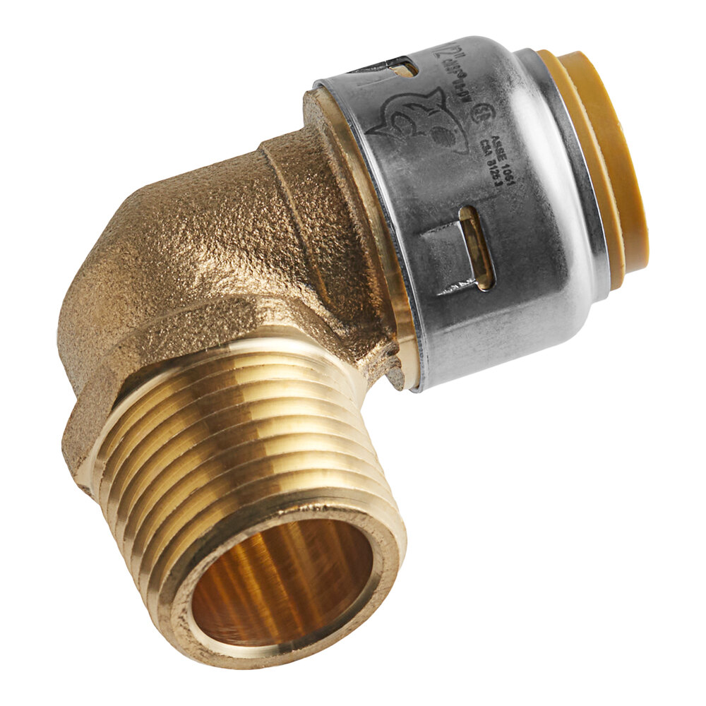 SharkBite Max™ UR280 1/2" x 1/2" Brass Push-To-Connect MNPT Adapter Elbow