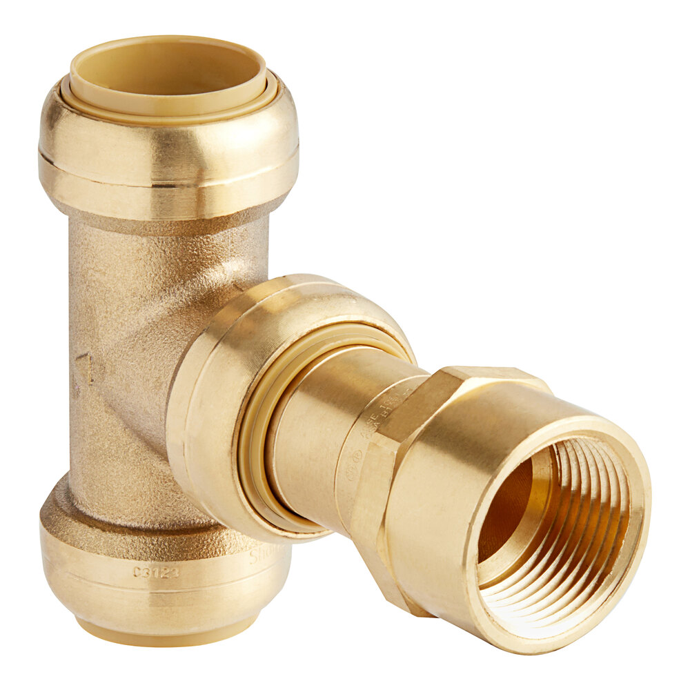 SharkBite™ U464LF 1" x 1" x 1" Brass Push-To-Connect FNPT Center Tee
