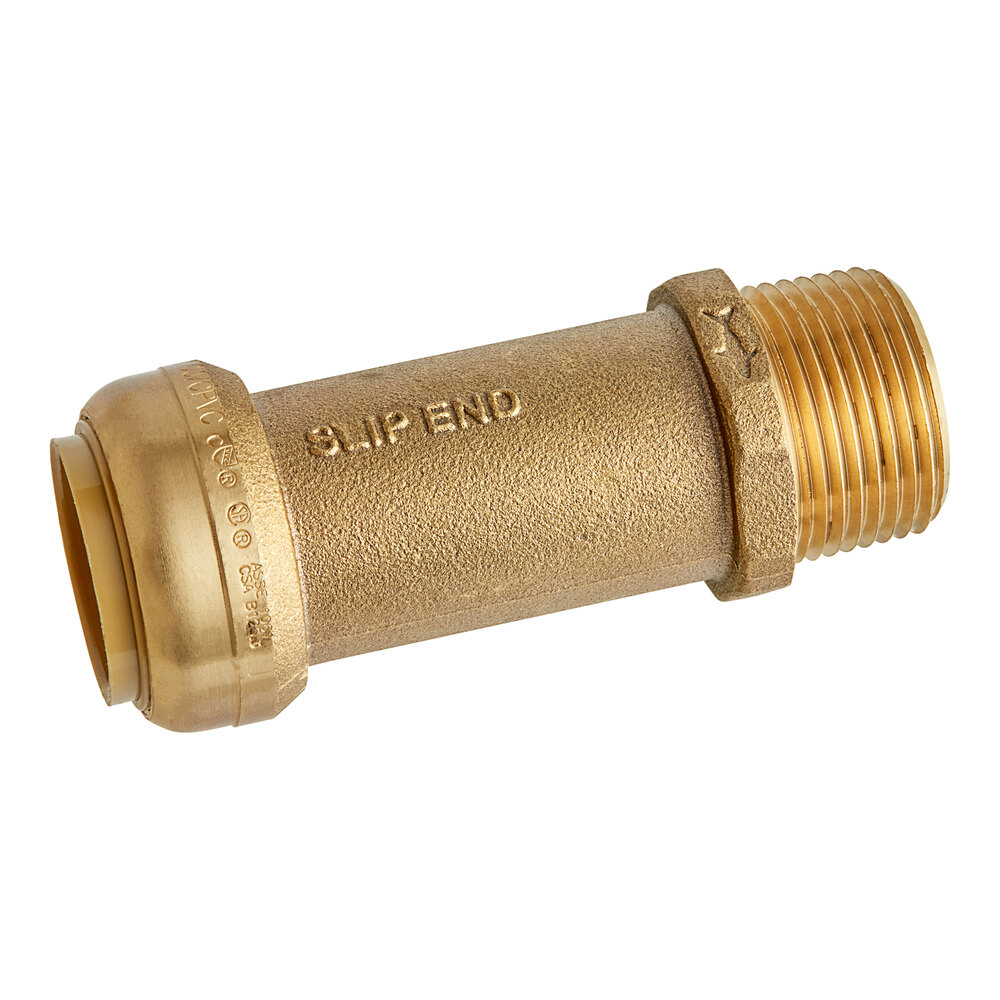 SharkBite™ U3140LF 1" x 1" Brass Push-To-Connect MNPT Slip Adapter