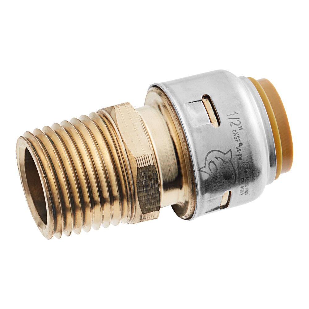 SharkBite Max™ UR120 1/2" x 1/2" Brass Push-To-Connect MNPT Straight ...