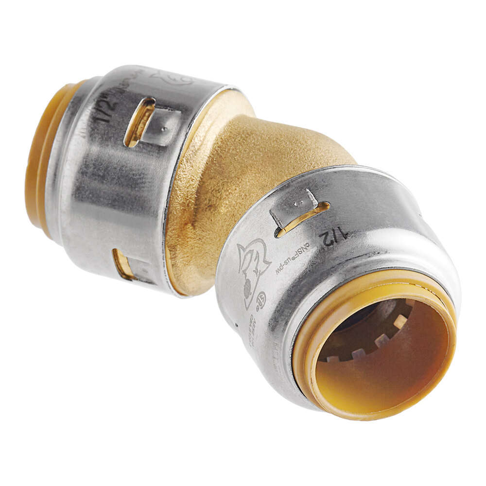 SharkBite Max™ UR648 1/2" x 1/2" Brass Push-To-Connect 45 Degree Elbow