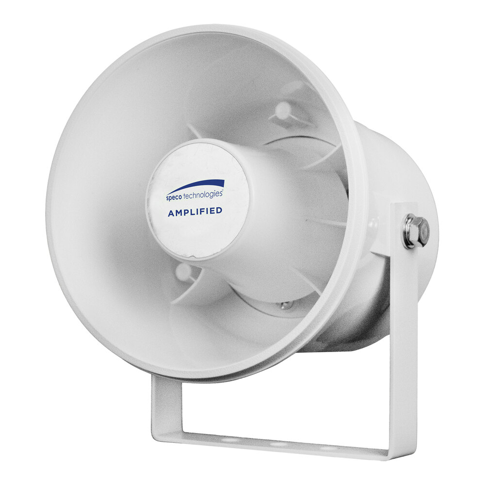 Speco Technologies 6" White Amplified Outdoor PA Horn Speaker ASPC20W ...