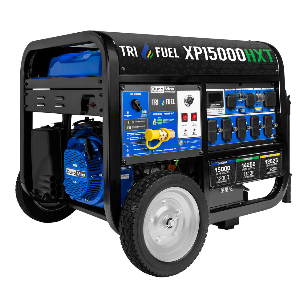 DuroMax XP15000HXT HXT Series 670 CC Tri Fuel Portable Generator with ...