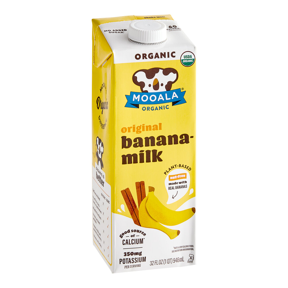 Mooala Organic Plant-Based Banana Milk 32 fl. oz. - 6/Case