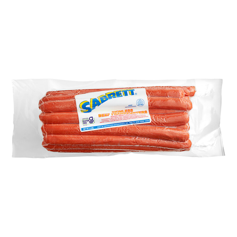 Sabrett 12" 4/1 Skinless Beef Frank - 20/Pack