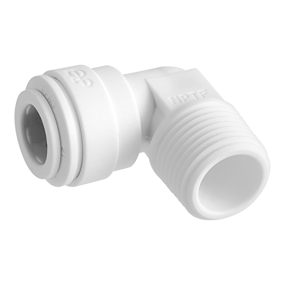 John Guest® PP481223W 3/8" x 3/8" NPTF White Polypropylene Push-To ...