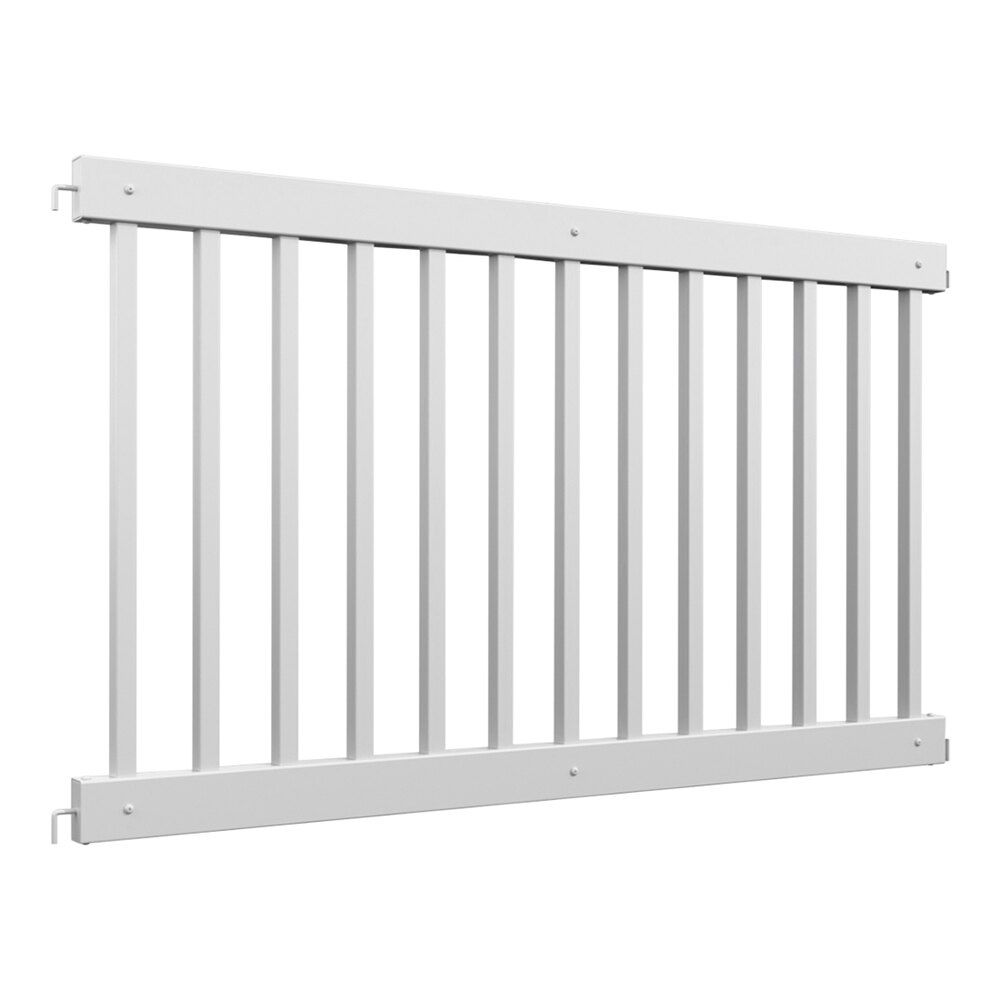 Mod-Fence Mod-Traditional 6' Unassembled White Traditional Fence Panel