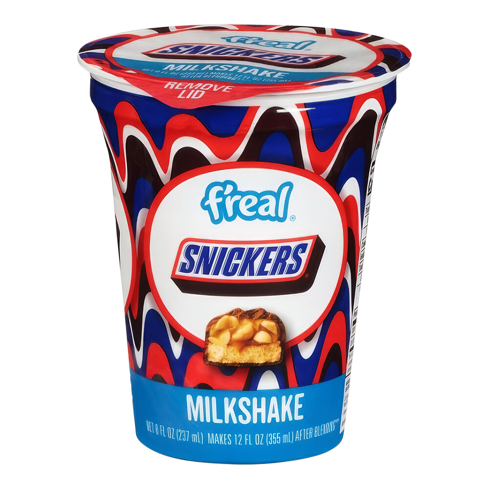 f'real Blend and Go SNICKER'S® Milkshake 8 fl. oz. - 12/Case