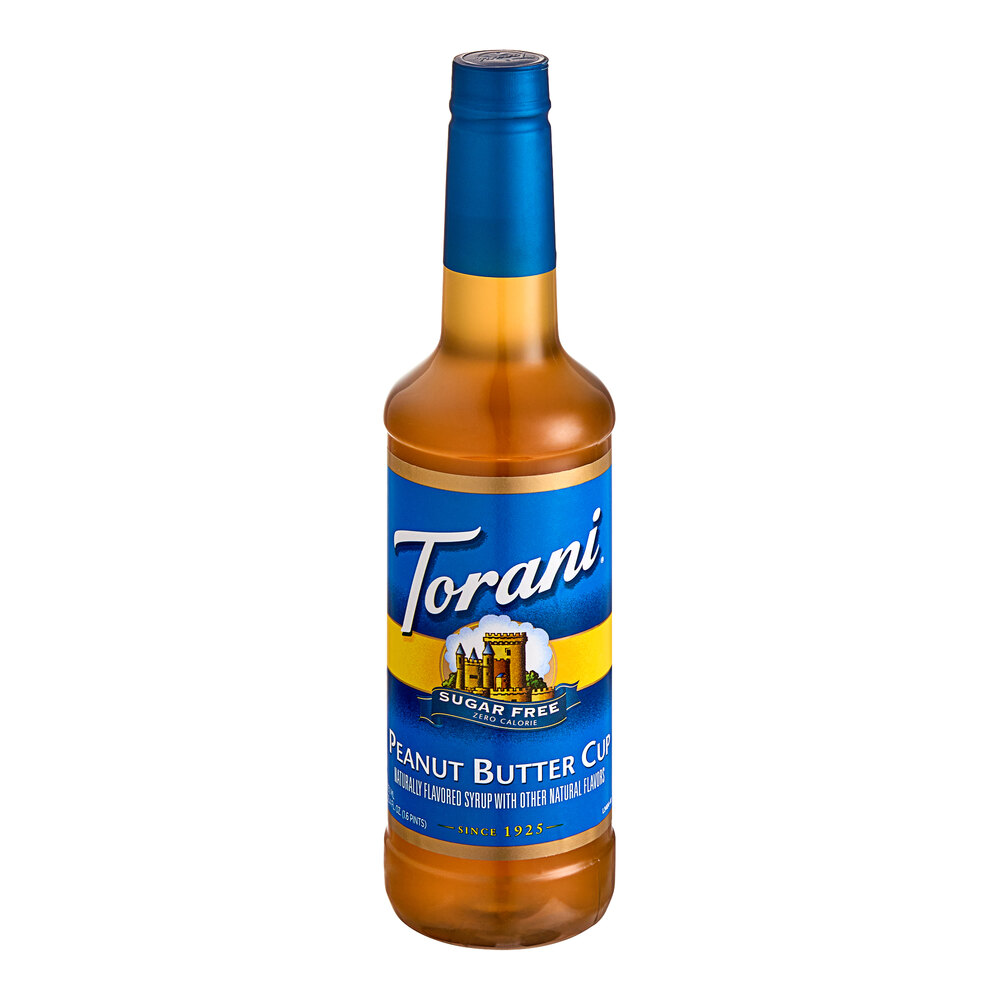 Torani Sugar-Free Peanut Butter Cup Flavoring Syrup 750 mL Plastic Bottle