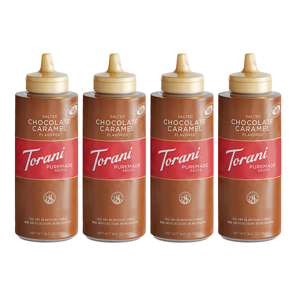 Torani Puremade Salted Chocolate Caramel Flavoring Sauce 12 fl. oz. (16 ...
