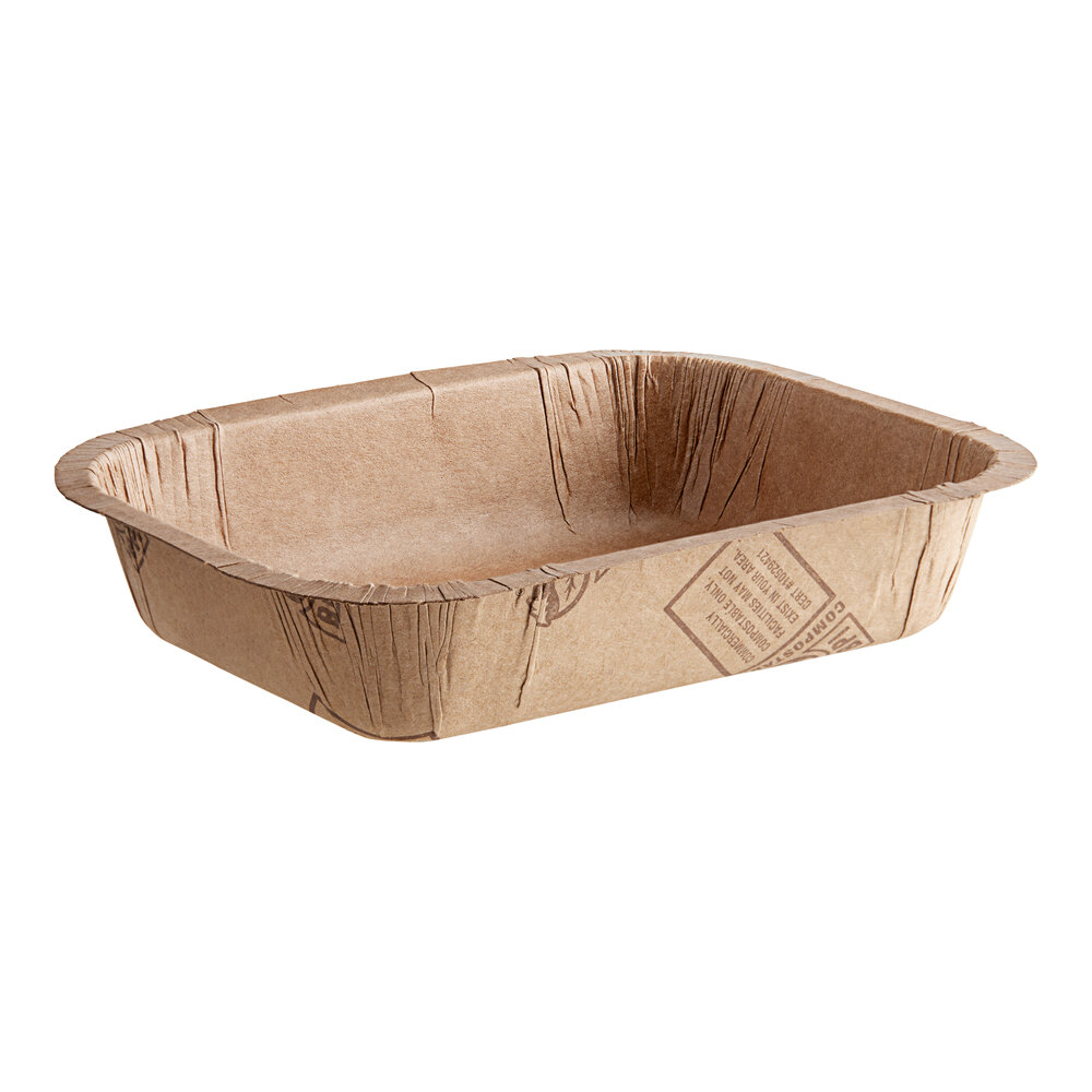 Solut Bake and Show 6 13/16" x 5 1/16" Kraft Oven-Safe Compostable ...