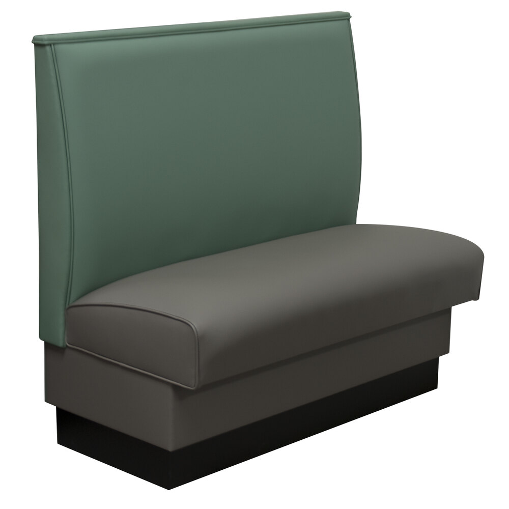 American Tables & Seating 46" Long Plain Single Back Fully Upholstered ...