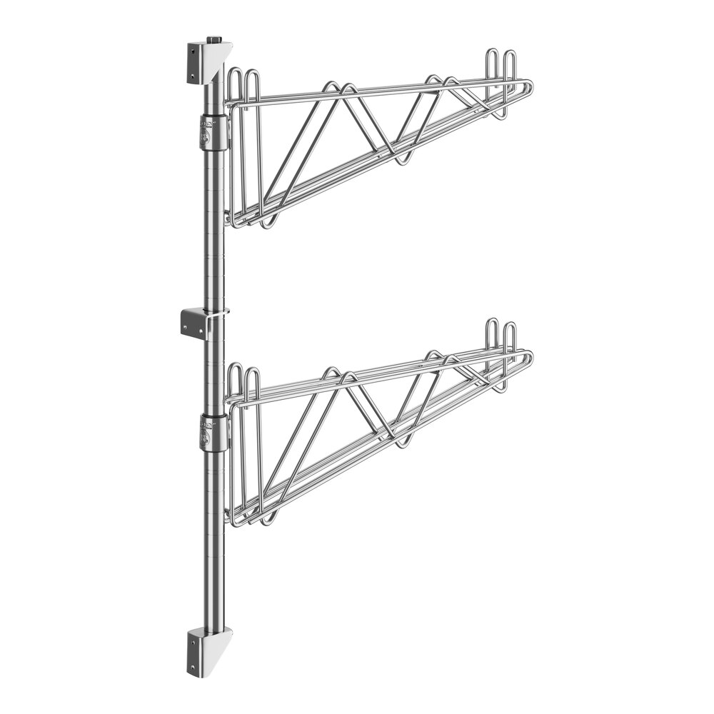Regency 34" 2-Level Stainless Steel Wall-Mount Middle Shelf Post with ...