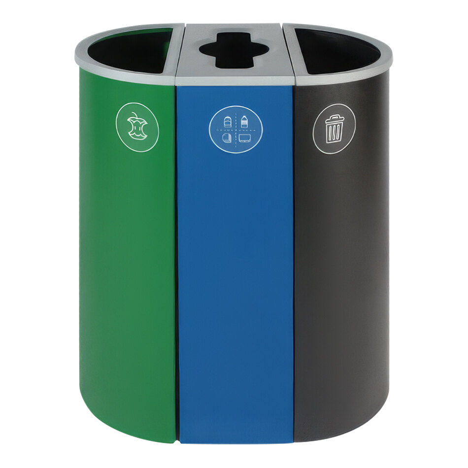 Busch Systems Spectrum 101202 26 Gallon Slim Color-Coded Powder-Coated ...