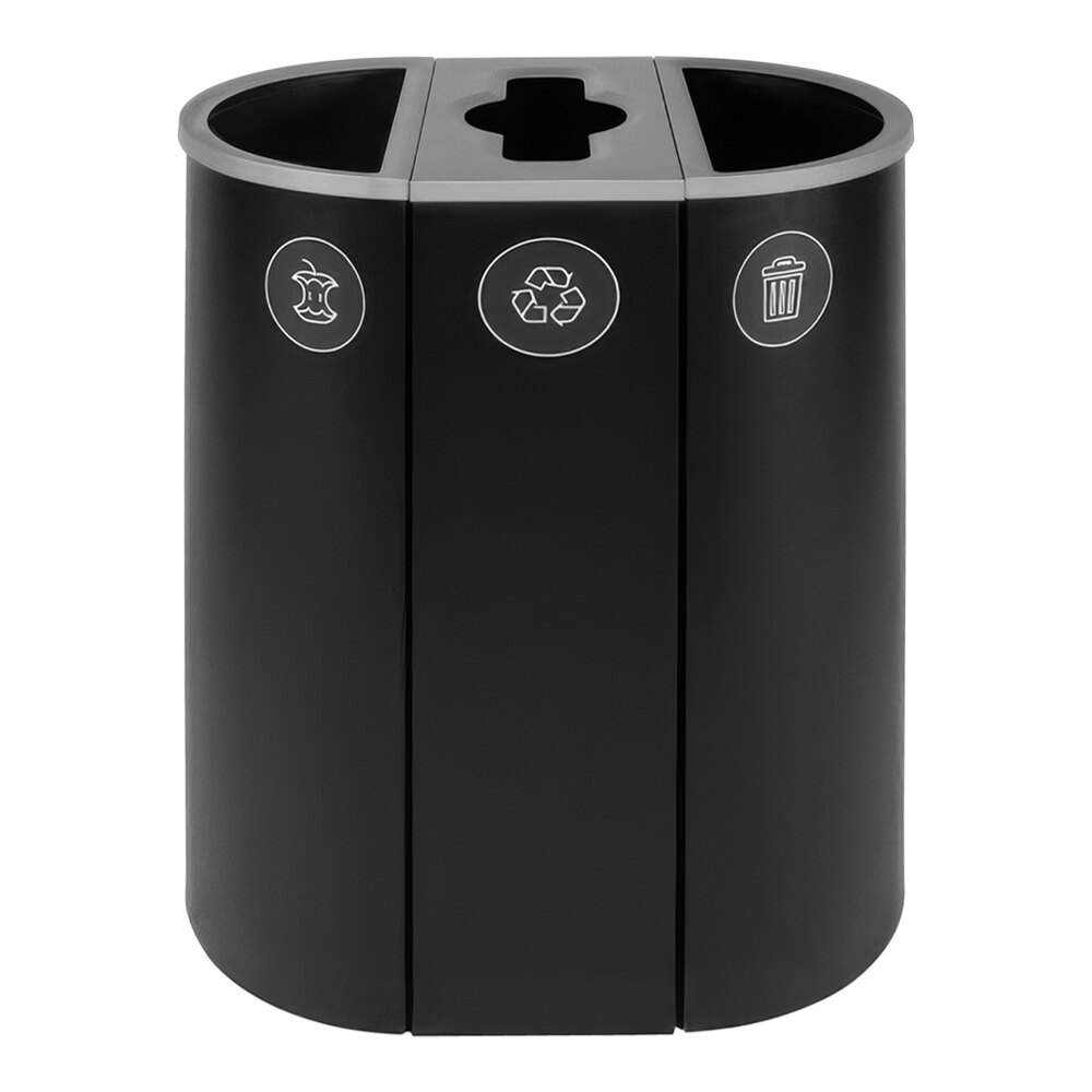 Busch Systems Spectrum 101205 26 Gallon Slim Black Powder-Coated Steel ...