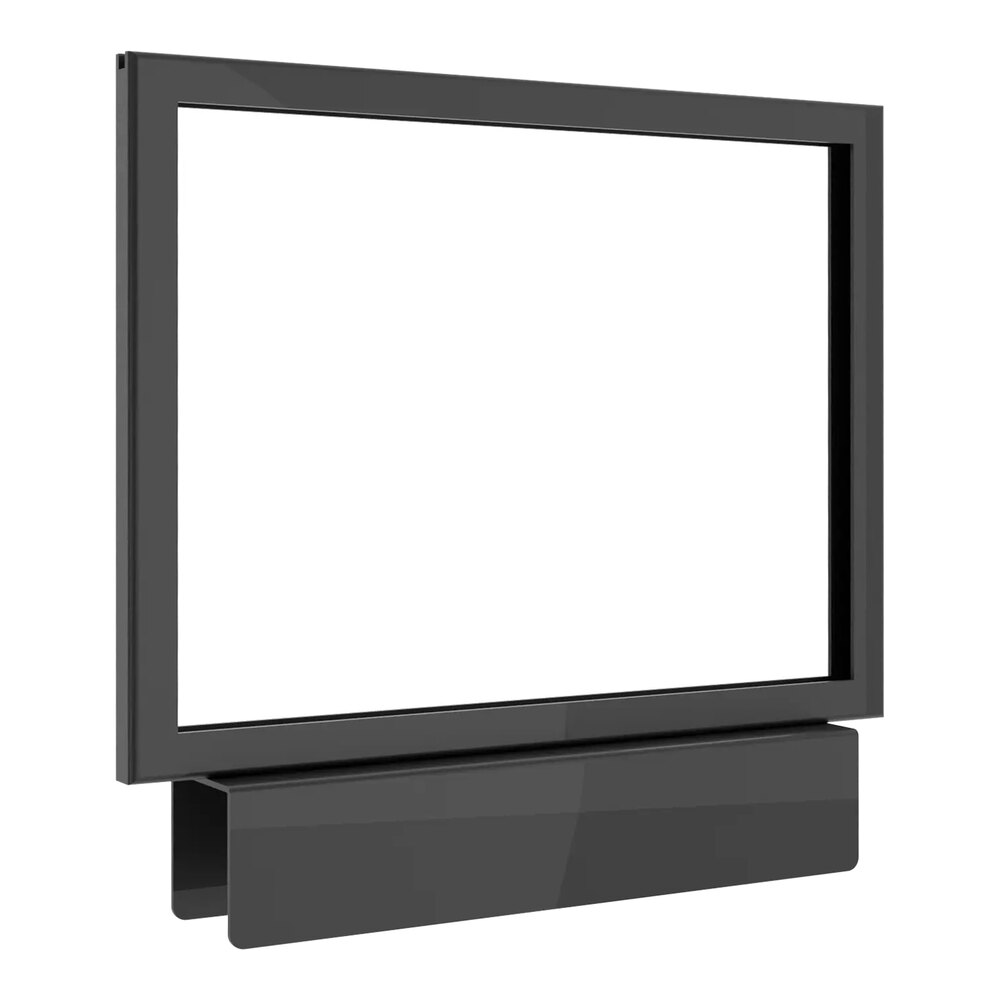 Econoco Aspect 7" x 5 1/2" Matte Black Metal Sign Holder with Magnetic ...