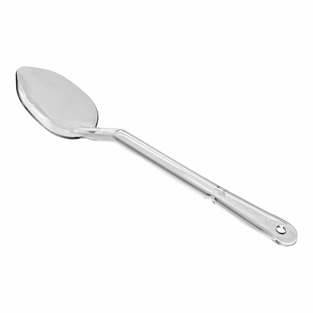 Choice 13" Clear Polycarbonate 1.5 oz. Solid Salad Bar / Buffet Spoon