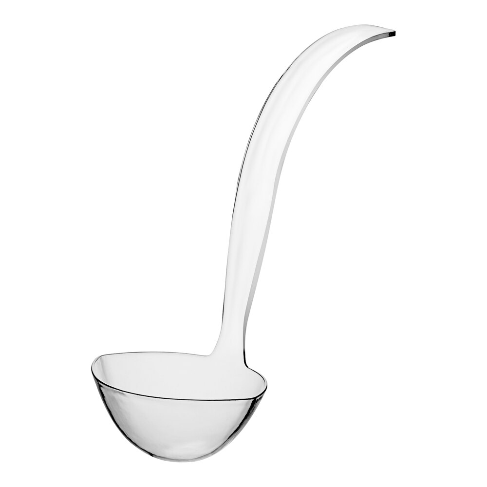 Visions 5 oz. Clear Disposable Plastic Ladle - 48/Case