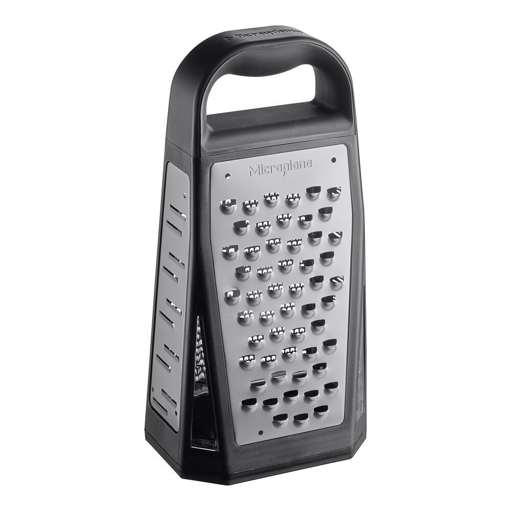 Microplane Elite 5-Blade Stainless Steel Box Grater with Measuring Cup ...