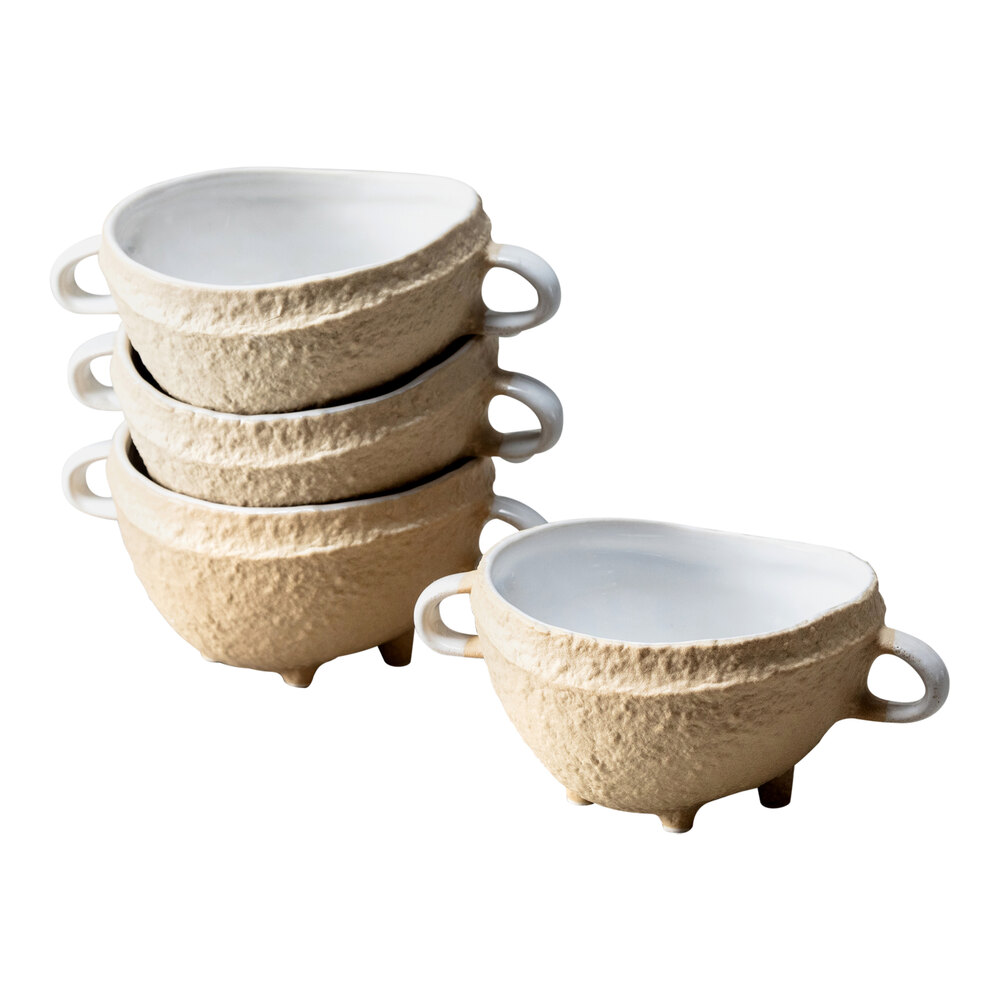 Nosse by Zwiesel Fortessa Ubuntu 16.9 oz. Aura Stoneware Bowl with Two ...