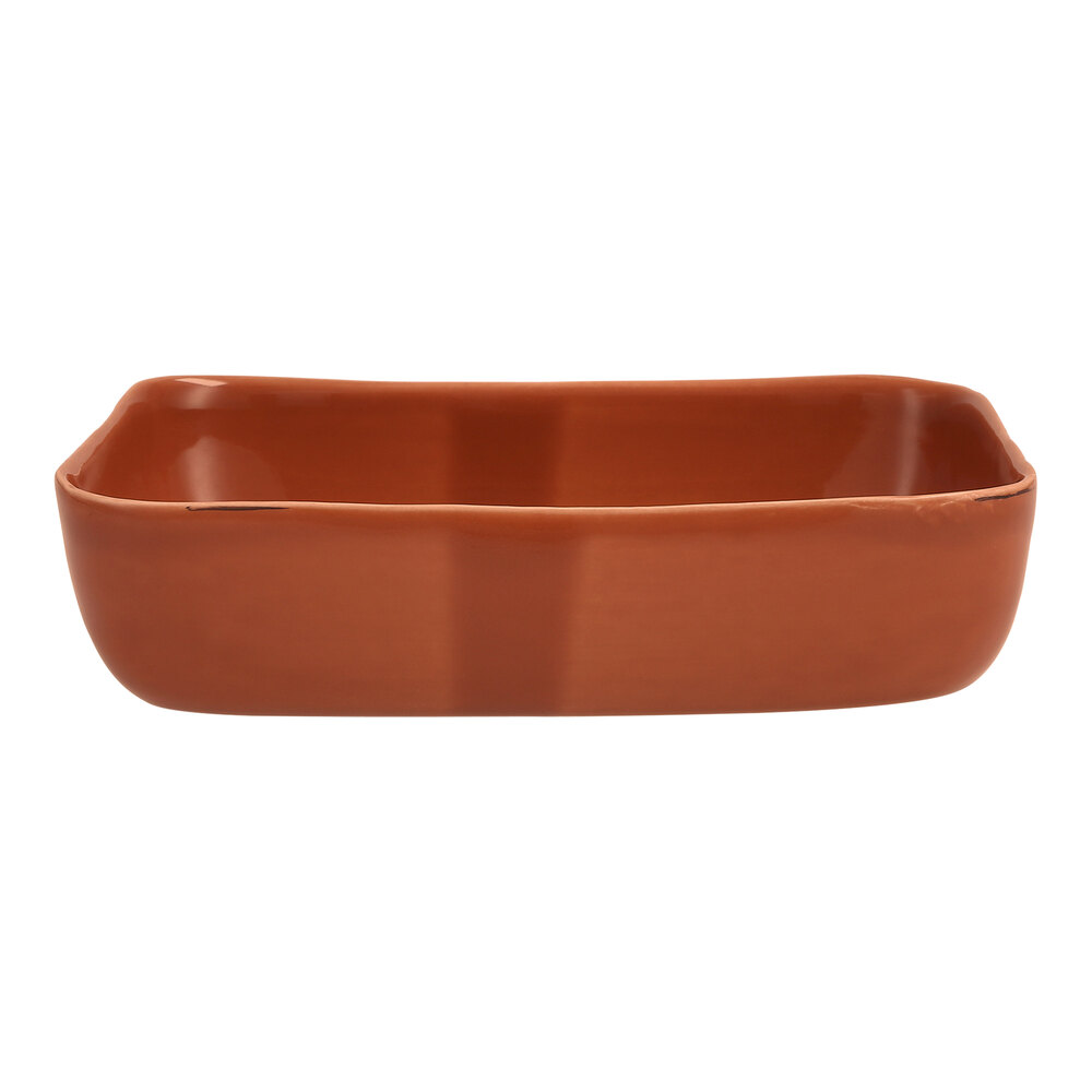 Nosse by Fortessa Svelte 20.3 oz. Terracotta Rectangular Stoneware ...