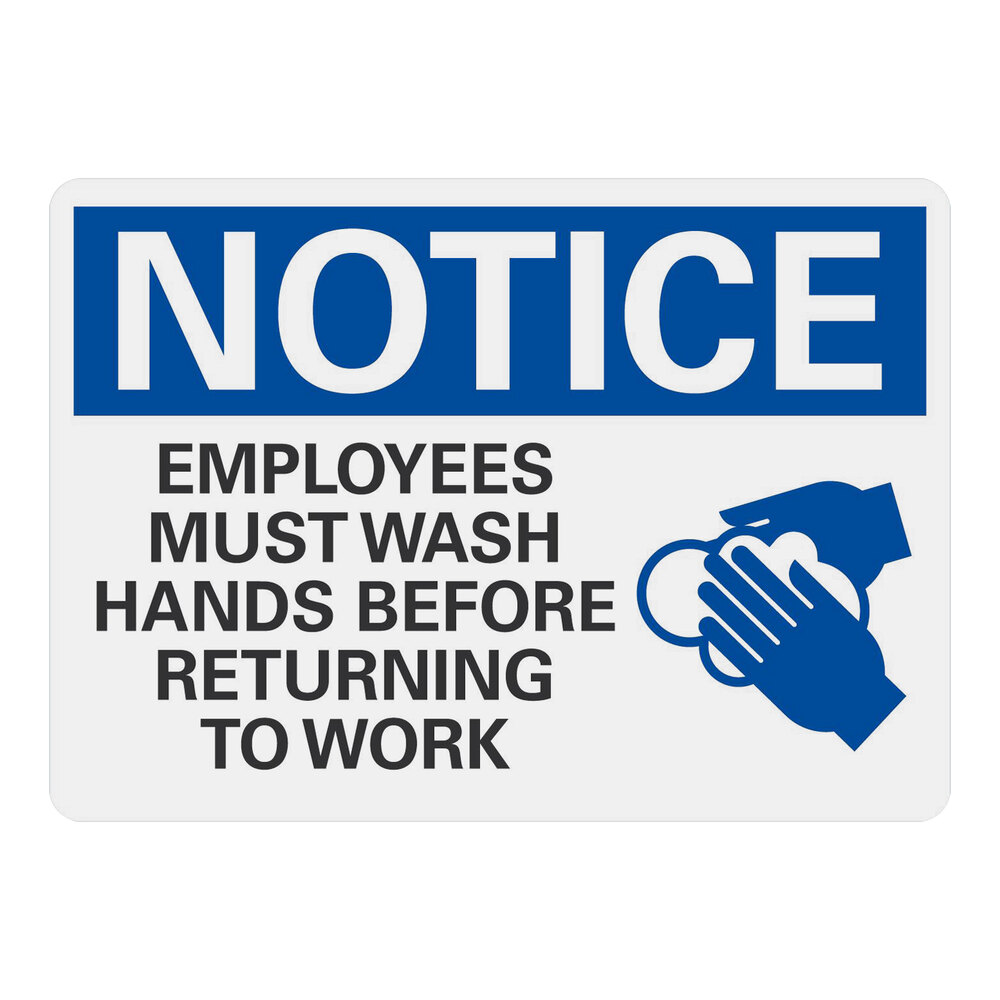 Lavex 7" x 5" Engineer-Grade Reflective Adhesive Vinyl "Notice ...