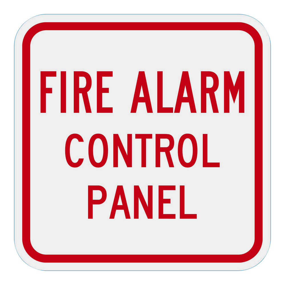 Lavex 12" x 12" Diamond-Grade Reflective Aluminum "Fire Alarm Control ...