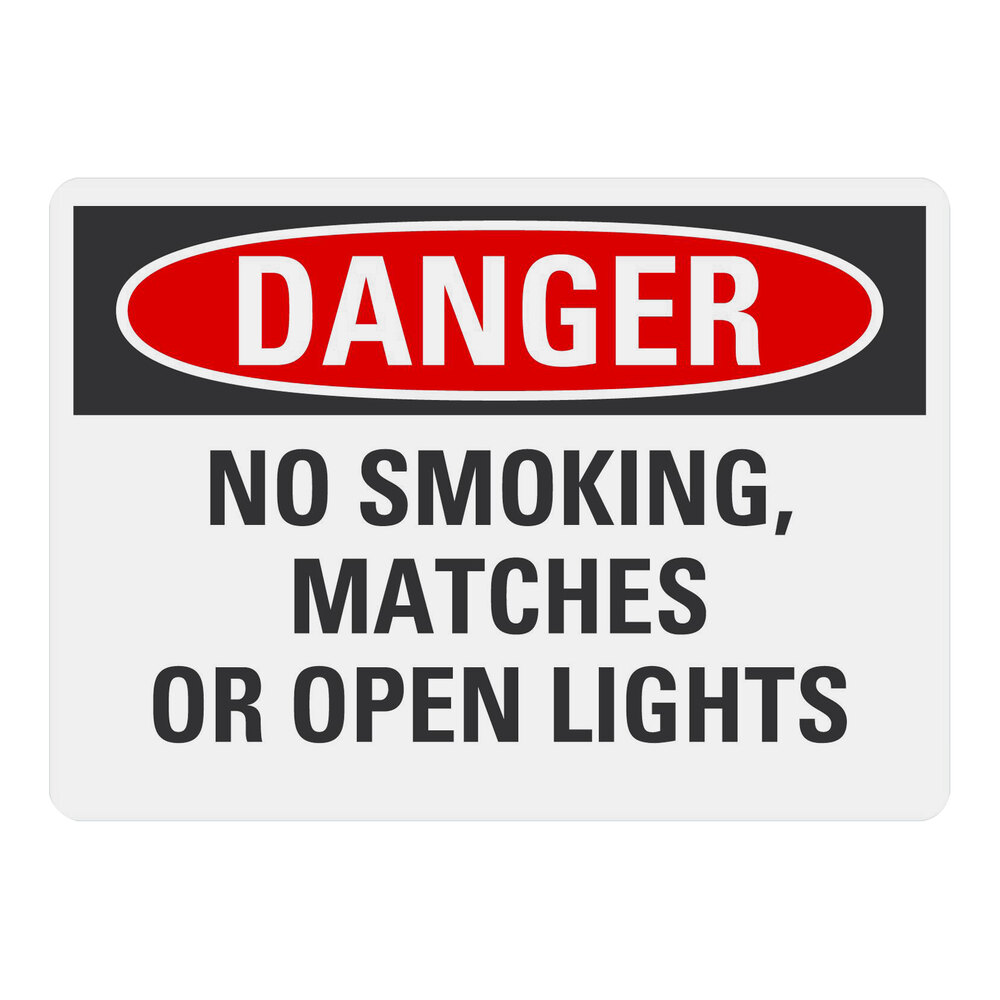 Lavex 10" x 7" Engineer-Grade Reflective Aluminum "Danger / No Smoking ...