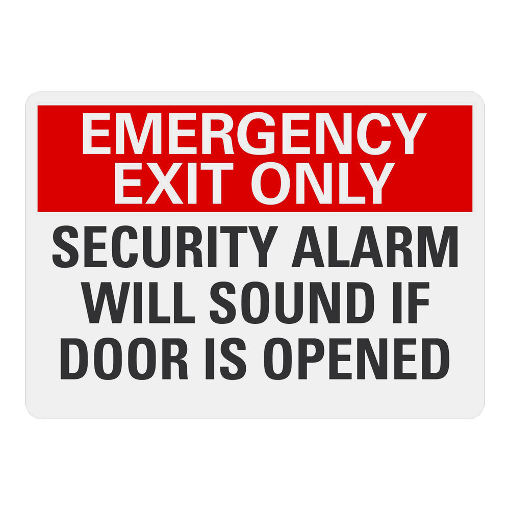 Lavex 7" x 5" Engineer-Grade Reflective Adhesive Vinyl "Emergency Exit ...