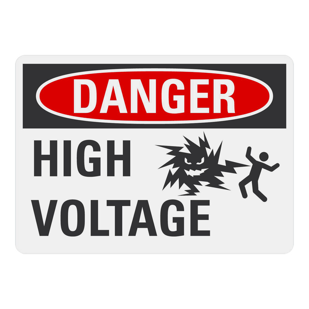 Lavex 14" x 10" Engineer-Grade Reflective Adhesive Vinyl "Danger / High ...