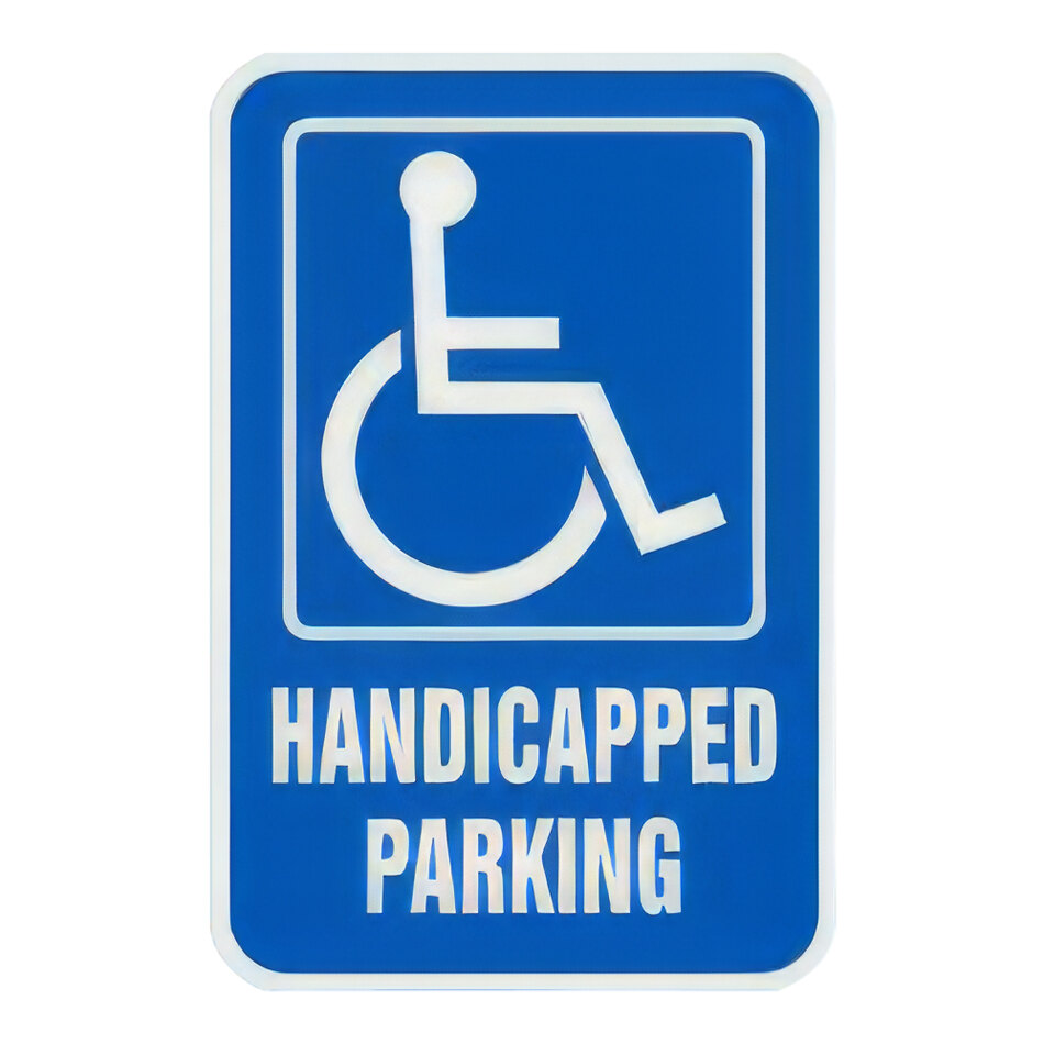 Lavex 18" x 12" Engineer-Grade Reflective Aluminum "Handicapped Parking ...