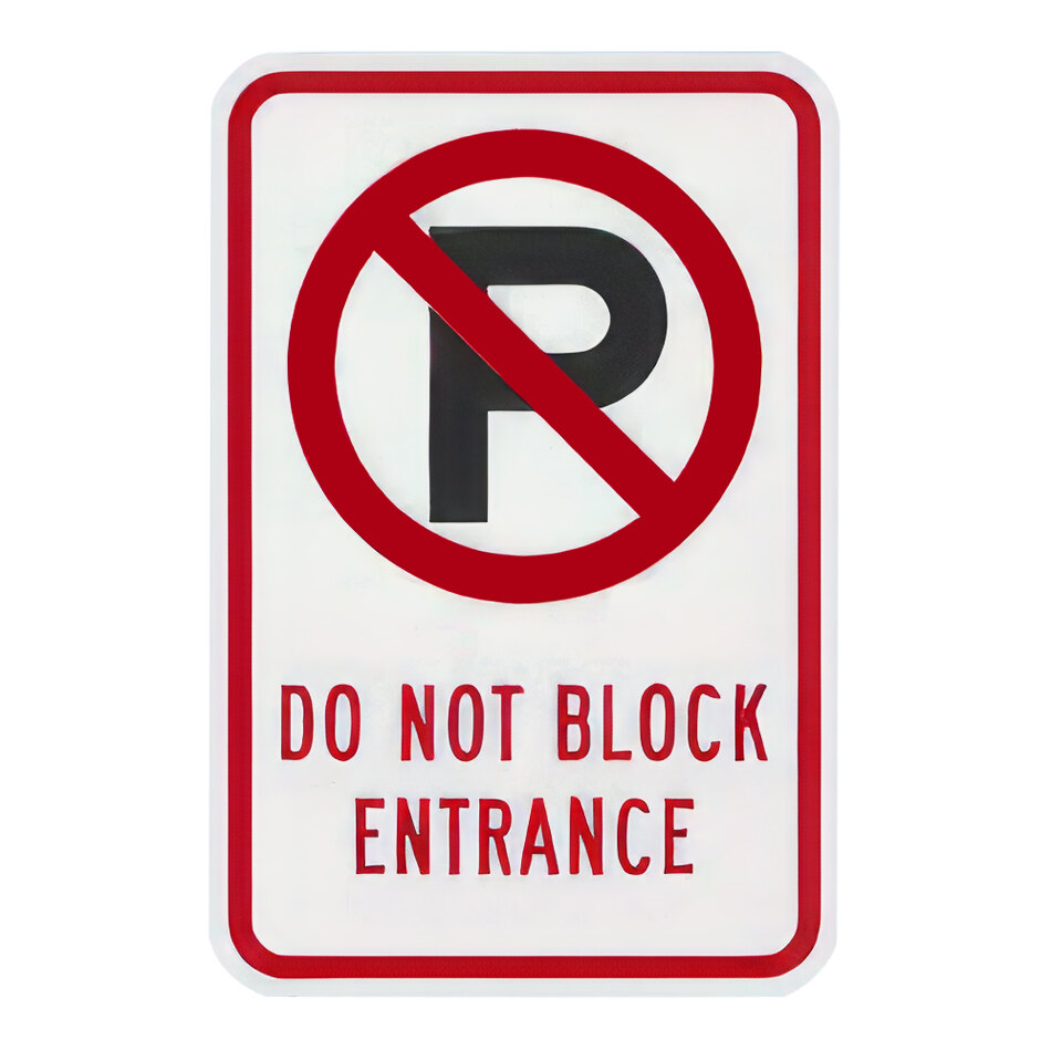 Lavex 18" x 12" High-Intensity Prismatic Reflective Aluminum "Do Not ...