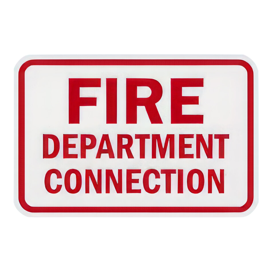 Lavex 18" x 12" Engineer-Grade Reflective Aluminum "Fire Department ...