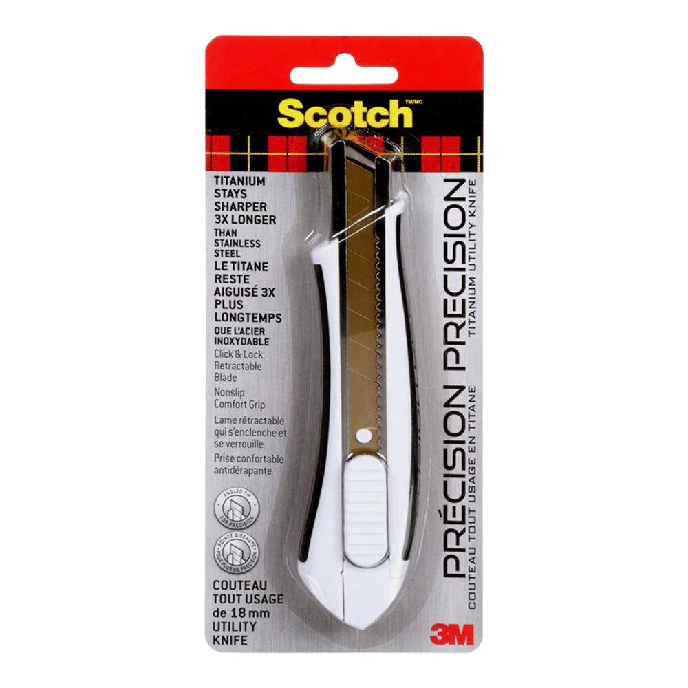 3M Scotch™ Retractable Snap-Blade Utility Knife with 1 Snap-Off Blade ...