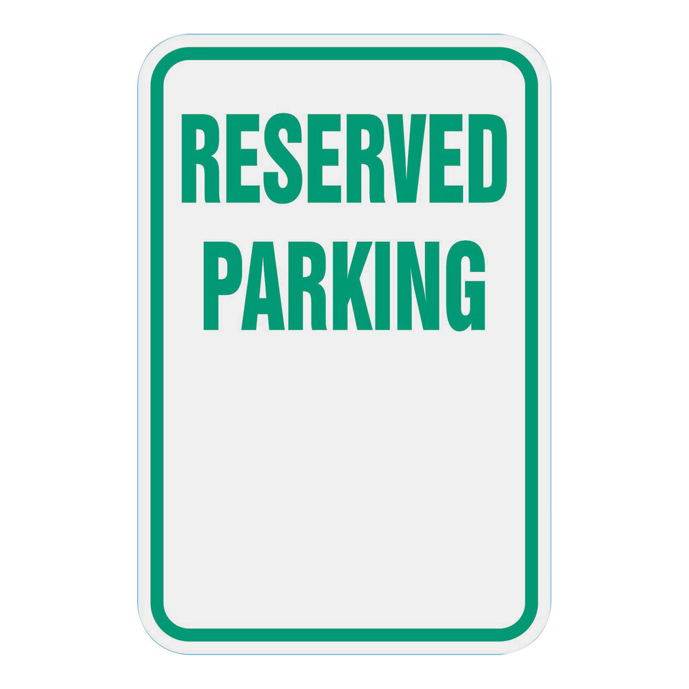 Lavex 18" x 12" High-Intensity Prismatic Reflective Aluminum "Reserved ...