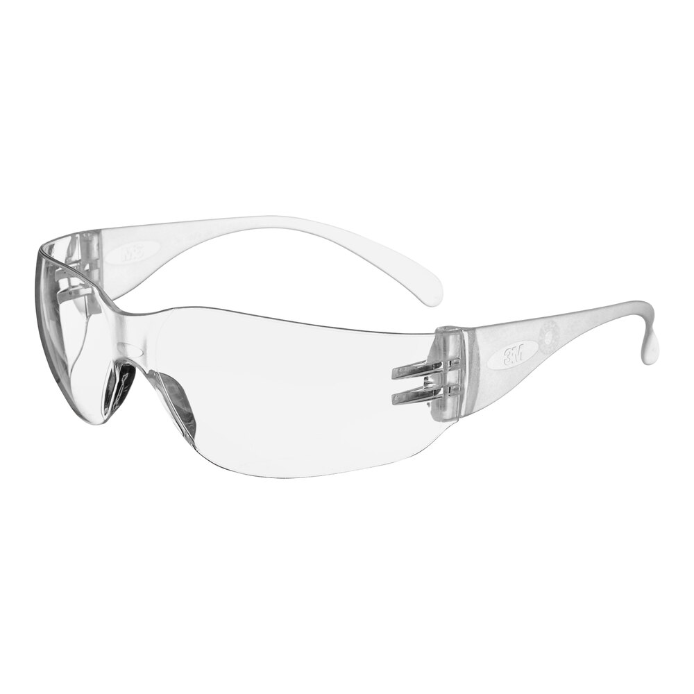 3M Scratch-Resistant Contoured Safety Glasses with Clear Frame and ...