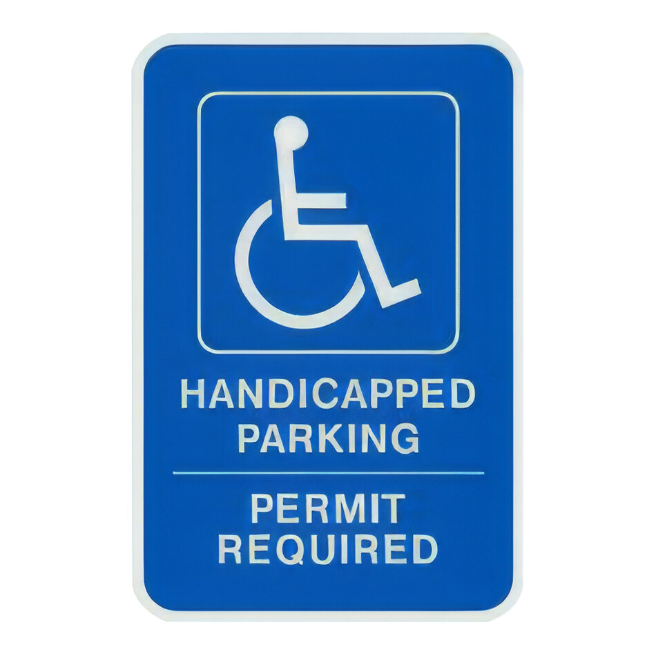 Lavex 18" x 12" Engineer-Grade Reflective Aluminum "Handicapped Parking ...